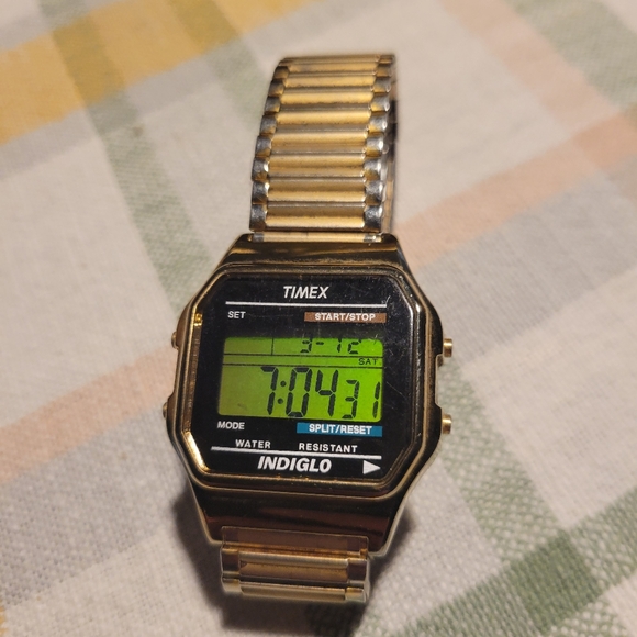 Timex | Accessories | Timex Gold Digital Watch | Poshmark